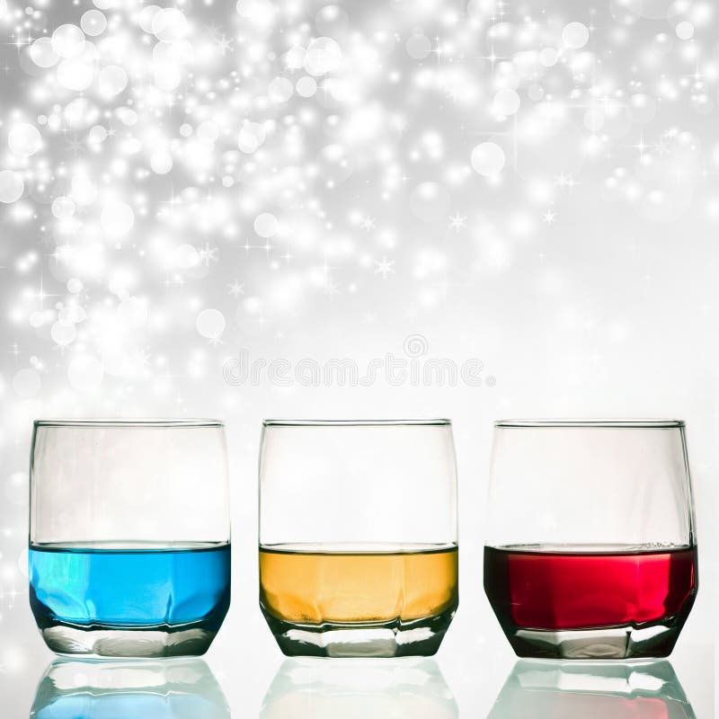 Glasses of Shots on Abstract Background Stock Image - Image of black ...