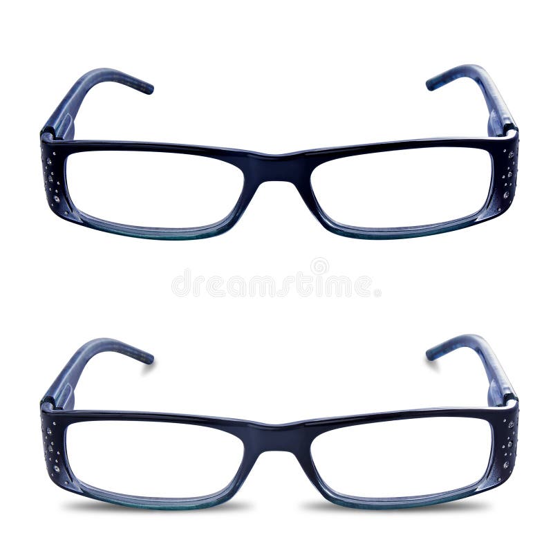 Glasses Spectacles Front Isolated Stock Photo - Image of shadowed, pair ...
