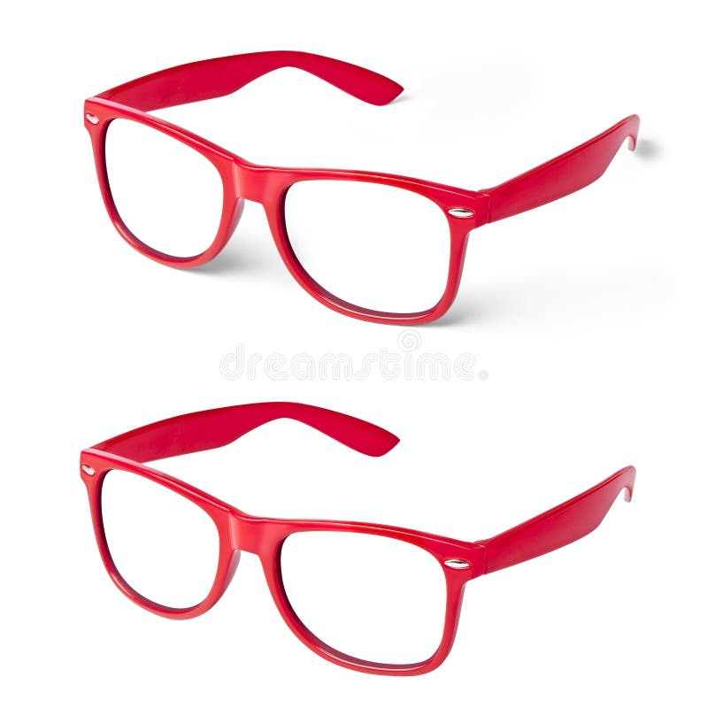 Glasses Spectacles Front Isolated Stock Photo - Image of shadowed, pair ...