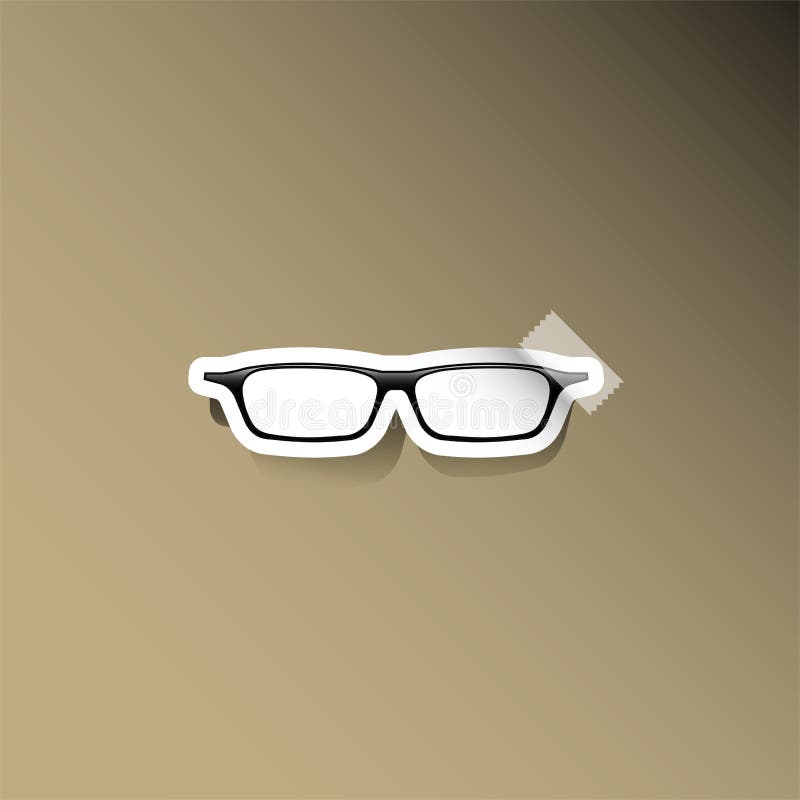 Glasses sticker stock vector. Illustration of cool, looking - 54627705