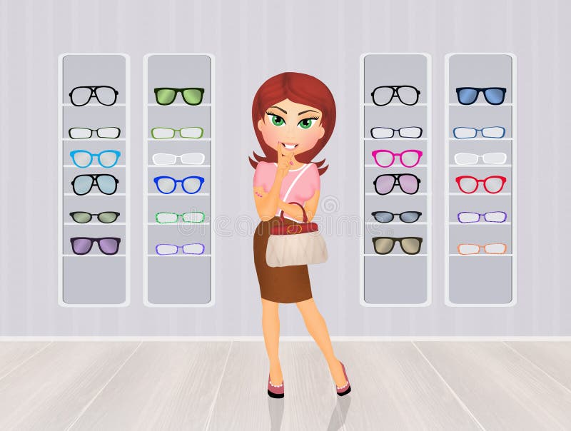 Glasses store stock illustration. Illustration of examination - 80749774