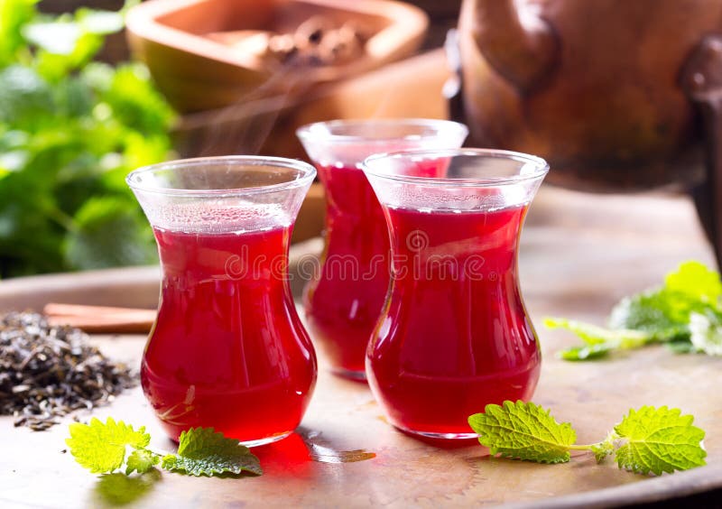 Glasses of tea with mint stock image. Image of mint, health - 66064621