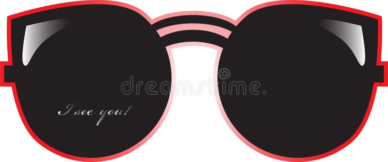 Glasses with text stock vector. Illustration of white - 44319897