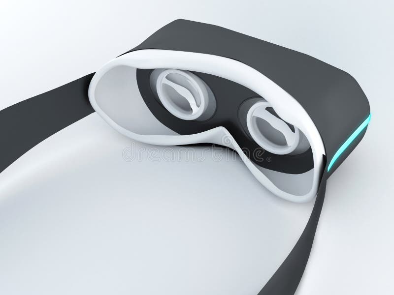 Glasses for Virtual Reality in 3D. Stock Illustration - Illustration of ...