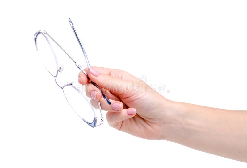 Glasses for vision in hand stock photo. Image of closeup - 179811934