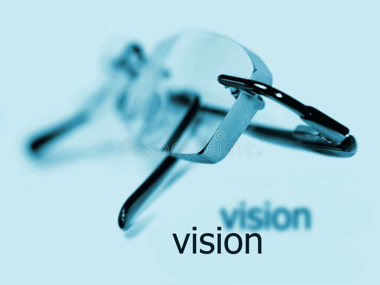 Glasses and the Vision Word Stock Image - Image of eyewear, care: 7677787