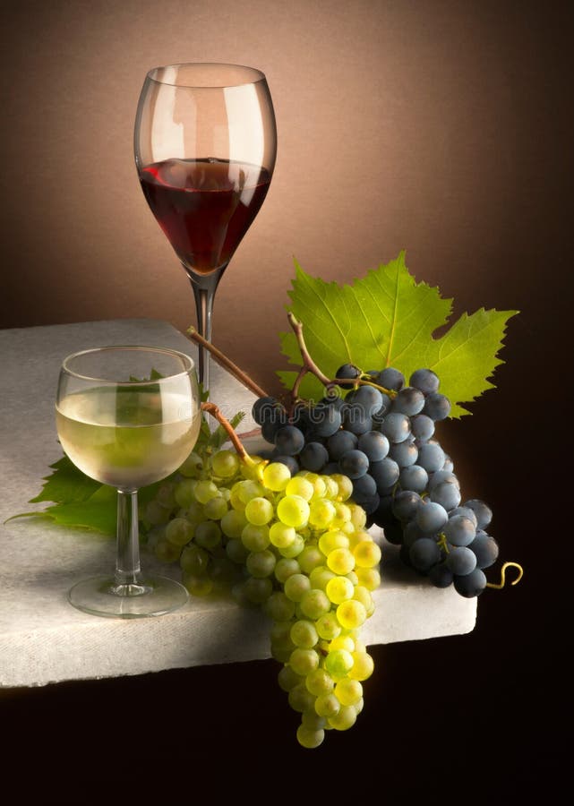 Glasses of wine stock photo. Image of wine, grapes, fruit - 34667566