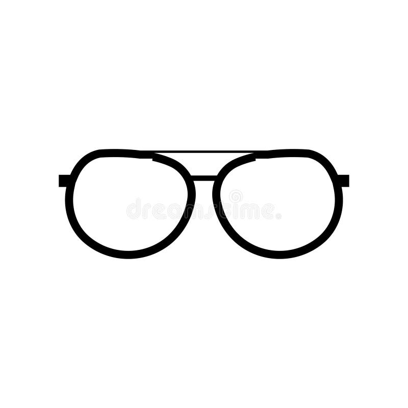 Glassess Icon Vector Flat Design Stock Vector - Illustration of happy ...