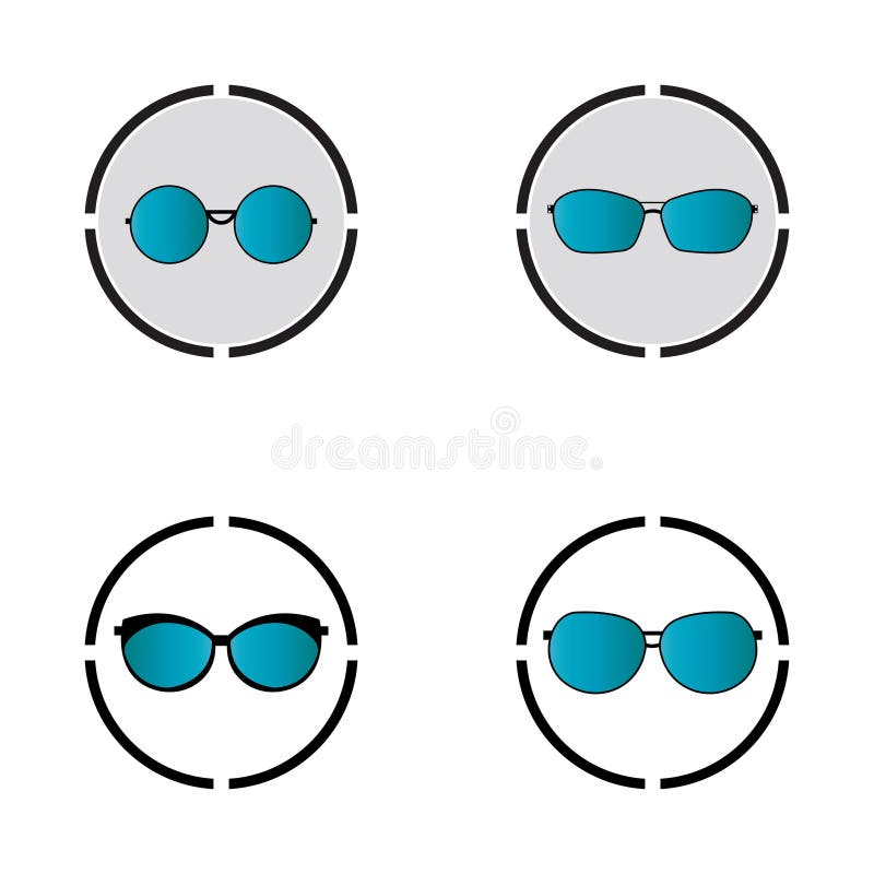 Glassess Icon Vector Flat Design Stock Vector - Illustration of wear ...