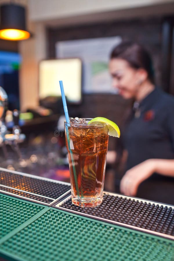 Glassful of Coca - Cola with Ice and a Slice of Lemon Stock Photo ...