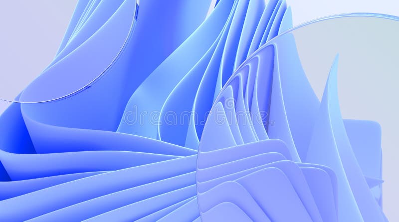 Glassmorphism Circle Discs on Blue Layered Background 3d Render. Glass ...