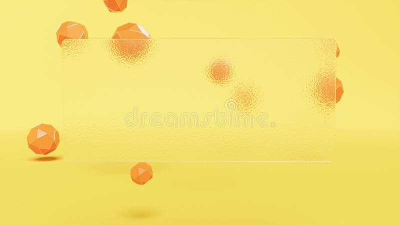 Glassmorphism Effect Mockup Yellow Back Intro 3d Stock Illustration ...