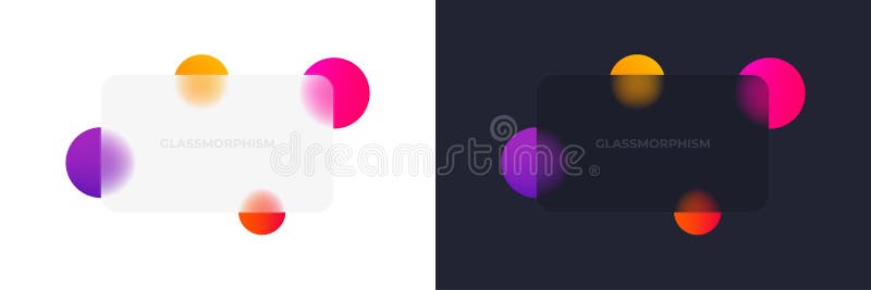 Glassmorphism Style Frame. Realistic Glass Morphism Effect with ...