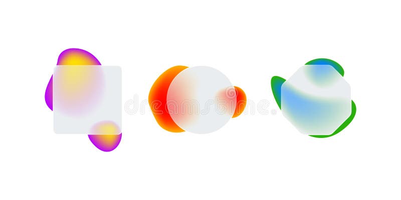 Glassmorphism Style Shapes Vector Illustration. Stock Vector ...