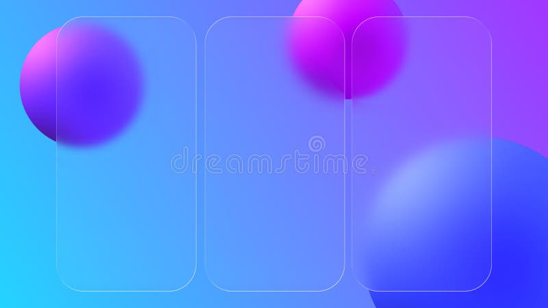 Glassmorphism Triple Panel Menu Interface Background Stock Illustration ...