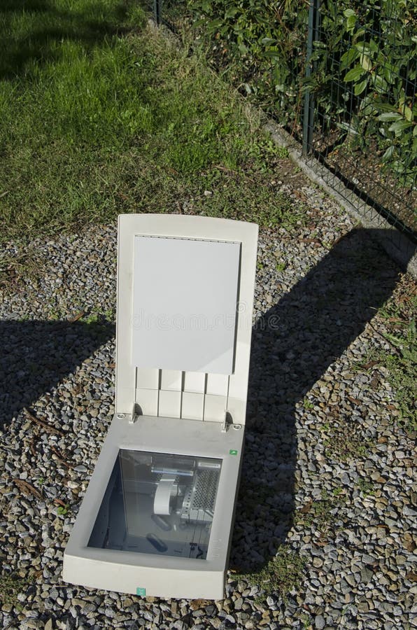 The Glassplate of an Old Scanner Stock Image - Image of device, size ...