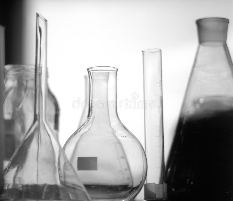 Glassware. stock image. Image of tube, black, equipment - 26924531