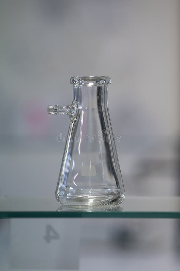 Glassware in the Chemistry Laboratory. Stock Photo - Image of faucet ...