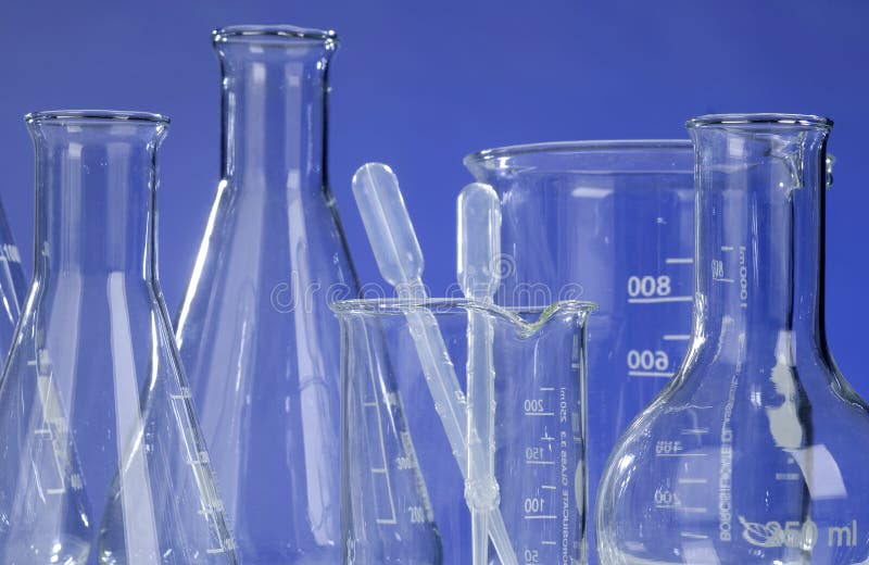 Glassware in laboratory stock image. Image of transparent - 6436183