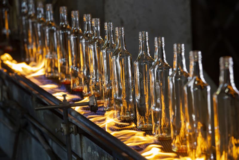 Glassworks. Glass industry stock photo. Image of glare - 187376128