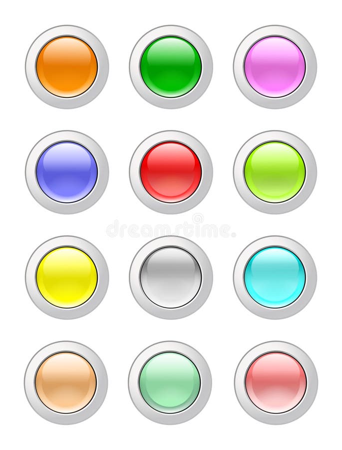 Glassy buttons stock illustration. Illustration of bright - 11614704