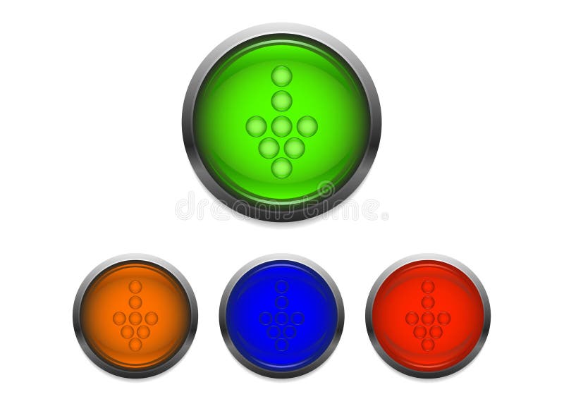 Glassy buttons stock vector. Illustration of color, interactive - 6900319