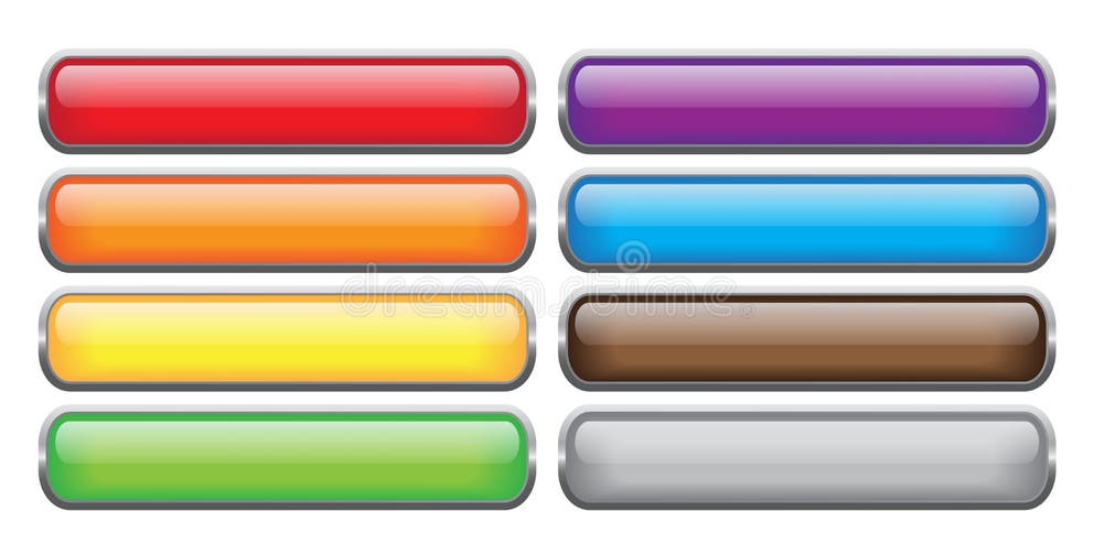 Glassy buttons stock vector. Illustration of button, gradient - 9985236
