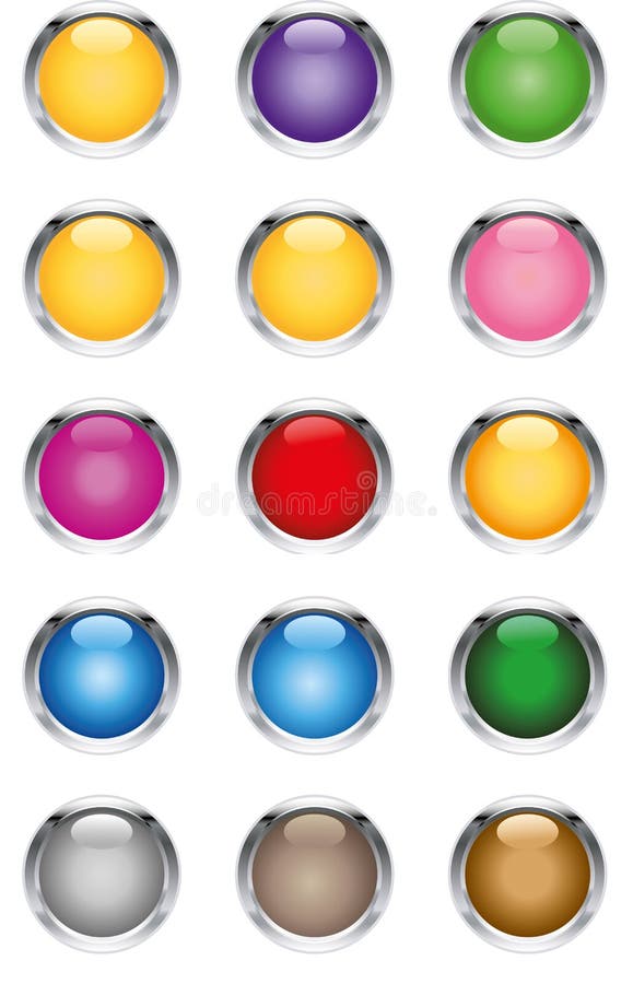 Glassy buttons stock vector. Illustration of design, icon - 37108549