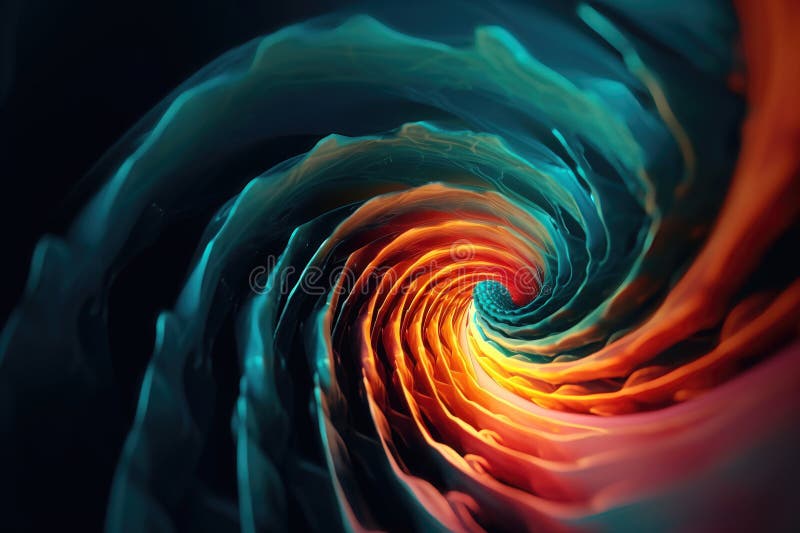 Glassy Gradients Spiral. AI Generated Stock Illustration - Illustration ...