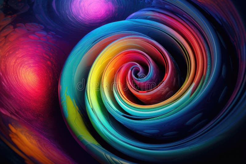 Glassy Gradients Spiral. AI Generated Stock Illustration - Illustration ...