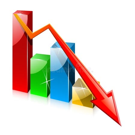 Glassy graph with arrow stock vector. Illustration of market - 8486094