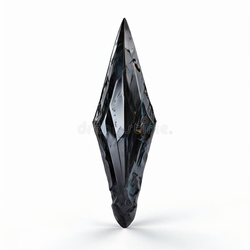Glassy Obsidian Spearhead with a Sharp Edge Commonly Used Y Anc Stock ...