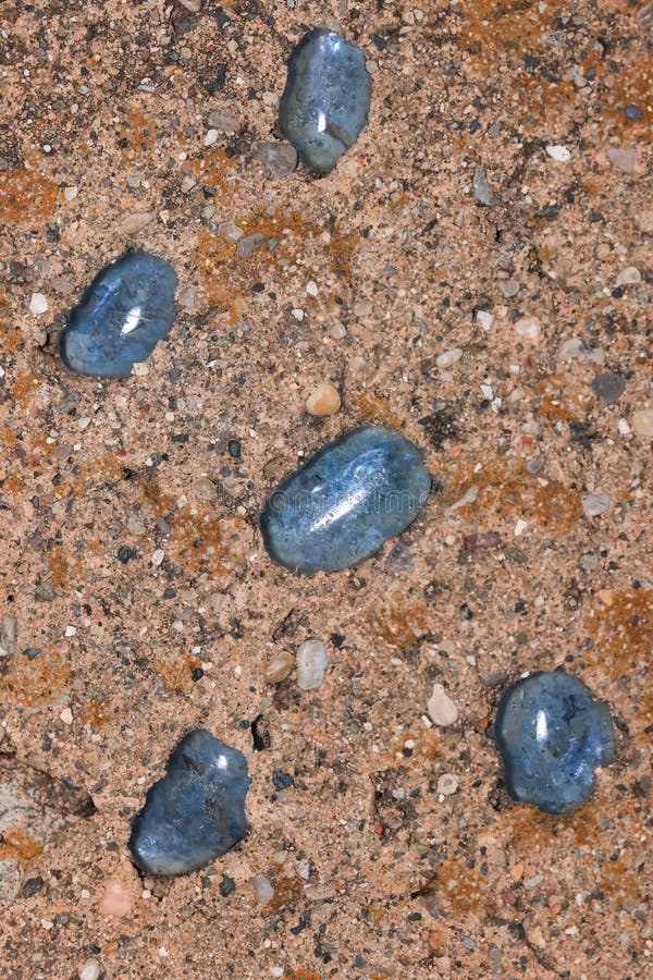 Glassy Pebbles Embedded in Concrete Wall Stock Image - Image of ...