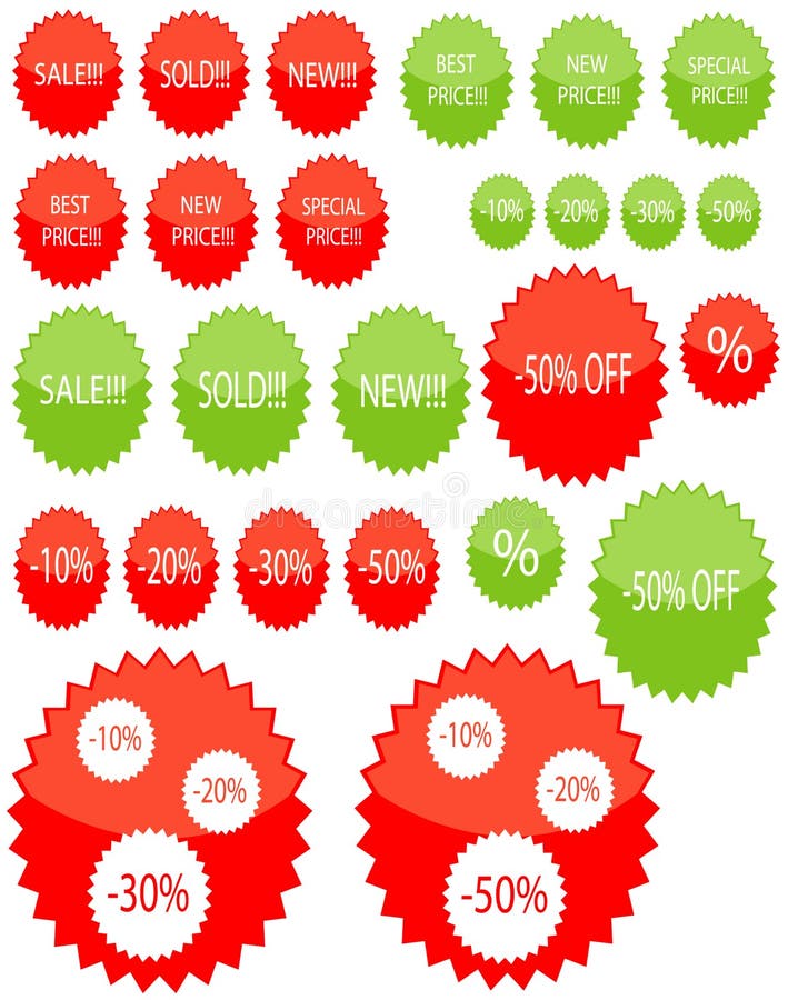 Set of vector price tags stock vector. Illustration of business - 10635515