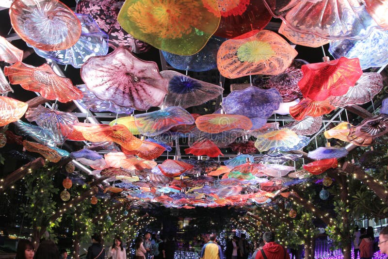 Glassy Way at Christmas Lighting Editorial Photo - Image of year, hong ...