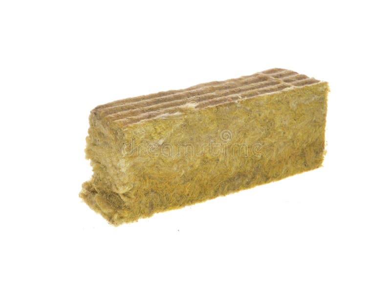 Glaswol, Geïsoleerd Op Witte Achtergrond Stock Afbeelding - Image of ...