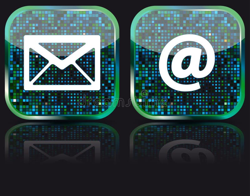 Ikonen-eMail-Blau, Abbildung Vektor Abbildung - Illustration von ...