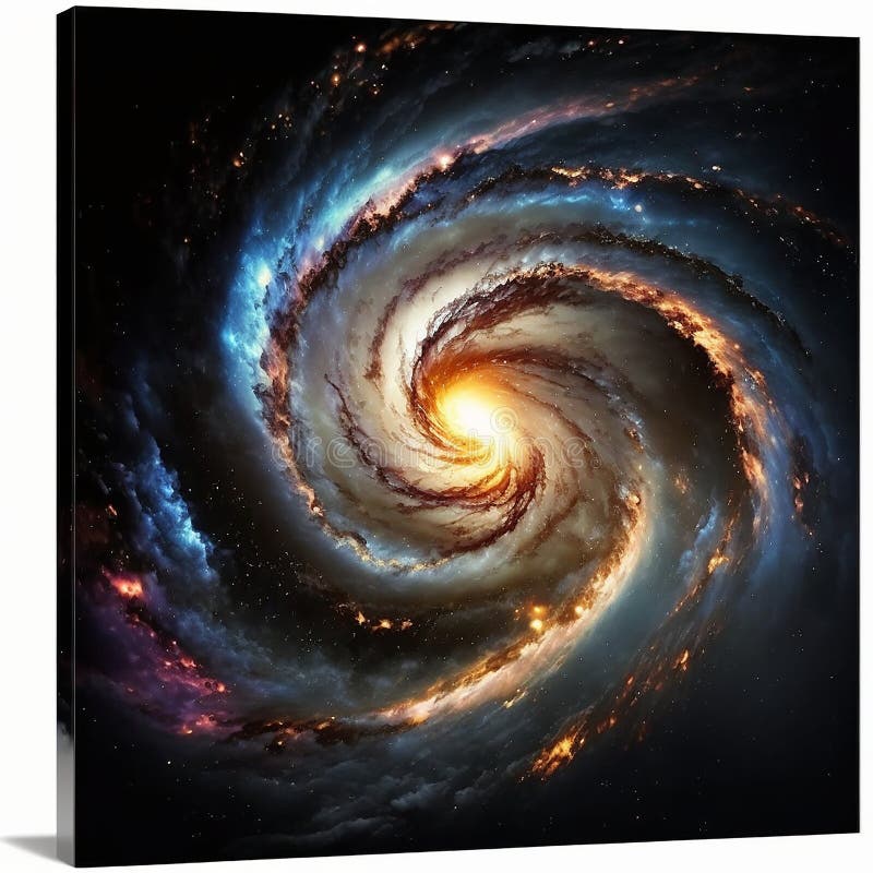 Glaxy Ai generated file stock illustration. Illustration of black ...