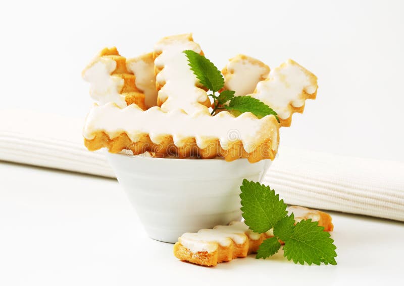 Glazed cookies stock photo. Image of christmas, bowl - 56730028