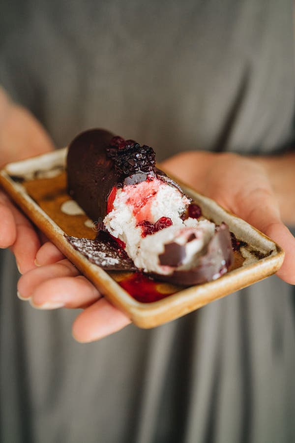 Glazed Curd Dessert with Vanilla Flavor Stock Image - Image of berry ...