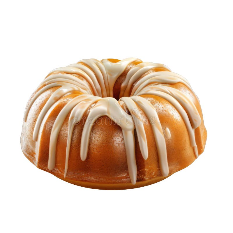 Glazed Donut-Shaped Cake with Drizzle Icing Stock Image - Illustration ...
