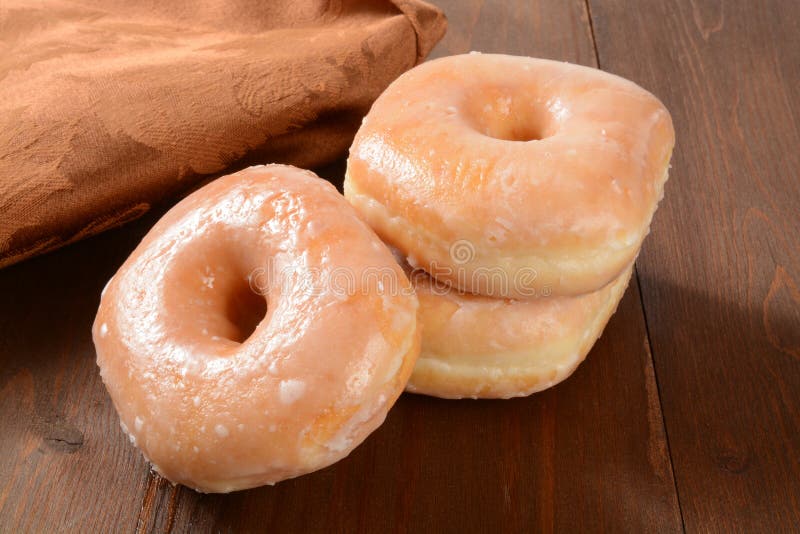 Glazed donuts stock image. Image of bakery, fried, snack - 46258179