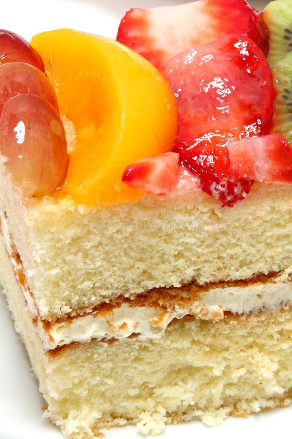 Glazed Fruit Topped Cake stock image. Image of kitchen - 7659919