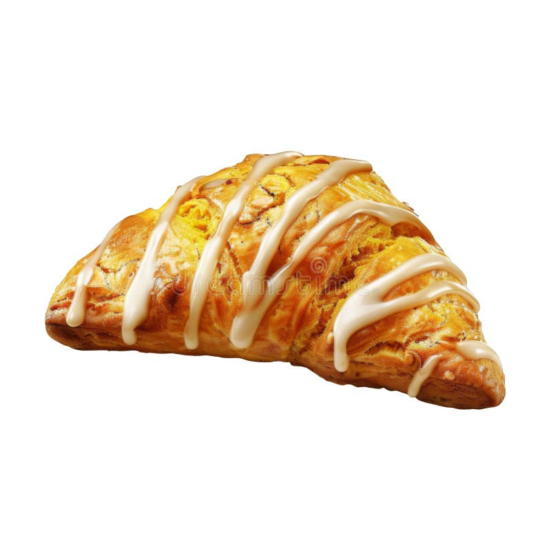 Glazed Pastry with Drizzled Icing Stock Illustration - Illustration of ...