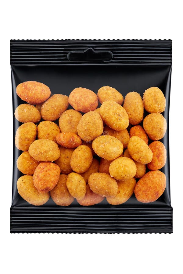 Glazed Peanuts in a Package with Meat Flavor Stock Image - Image of ...