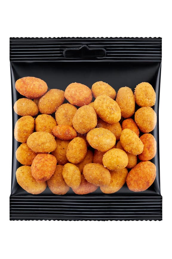 Glazed Peanuts in a Package with Meat Flavor Stock Image - Image of ...