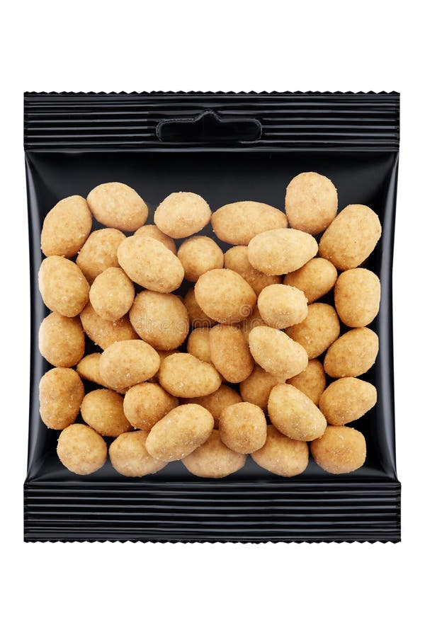 Glazed Peanuts in a Package with Mushroom Flavor Stock Photo - Image of ...