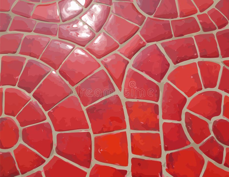 Glazed Red Stone Vector Mosaic Texture Stock Vector - Illustration of ...