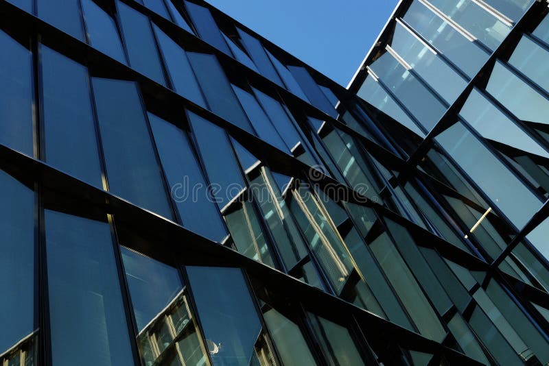 Glazed Windows of a Modern Business Center, Close Up Stock Image ...