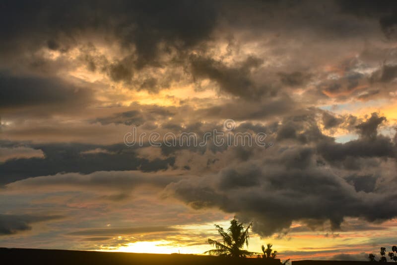 The Gleam of Yellow Sunlight in the Afternoon Illuminates the Gray ...